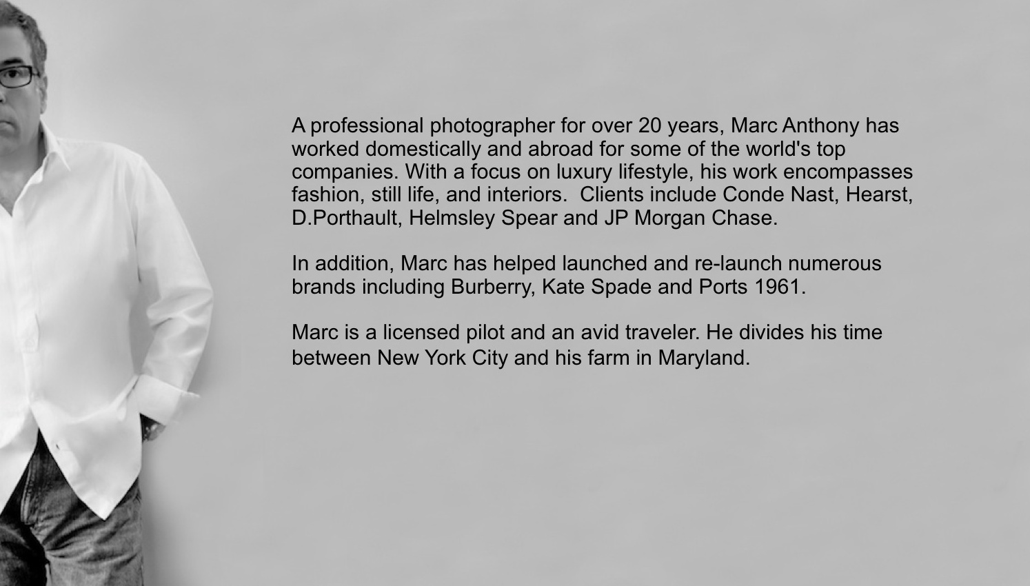 Bio | Professional Photographer Commercial Editorial Product Lifestyle ...